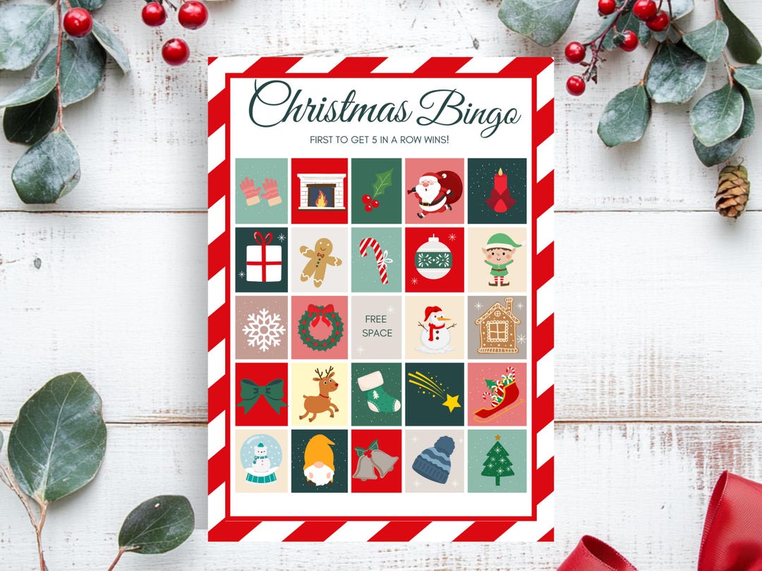 Christmas Bingo Game – Printable Holiday Party Activity (digital ...
