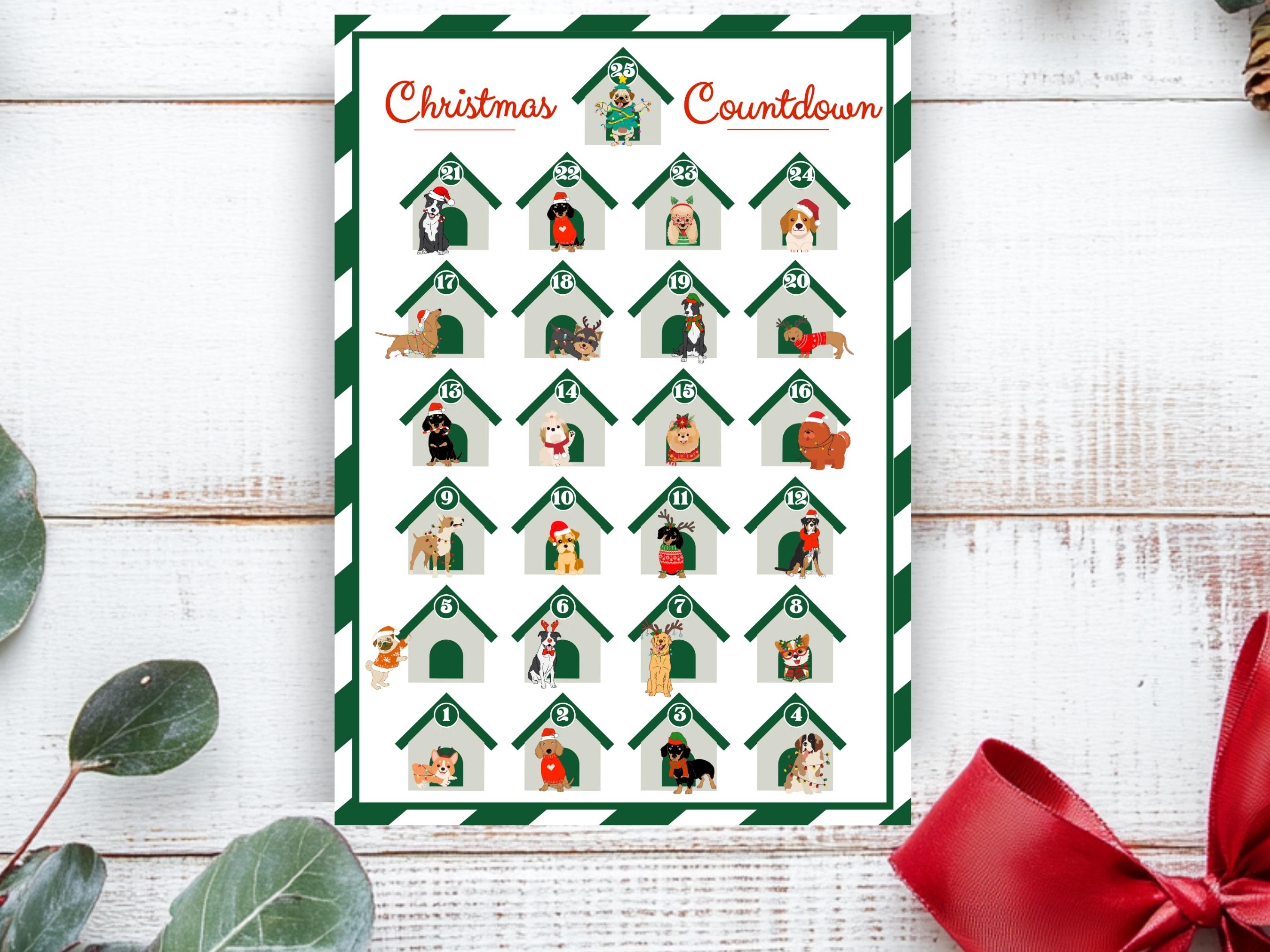 Advent Calendar With Dogs Christmas Countdown With Funny Friends Bundle ...