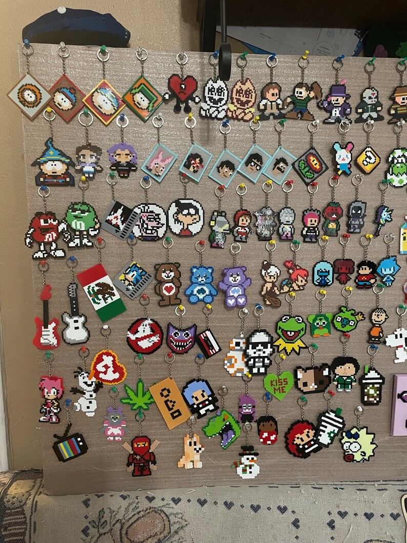 Perler Bead Keychains - Etsy