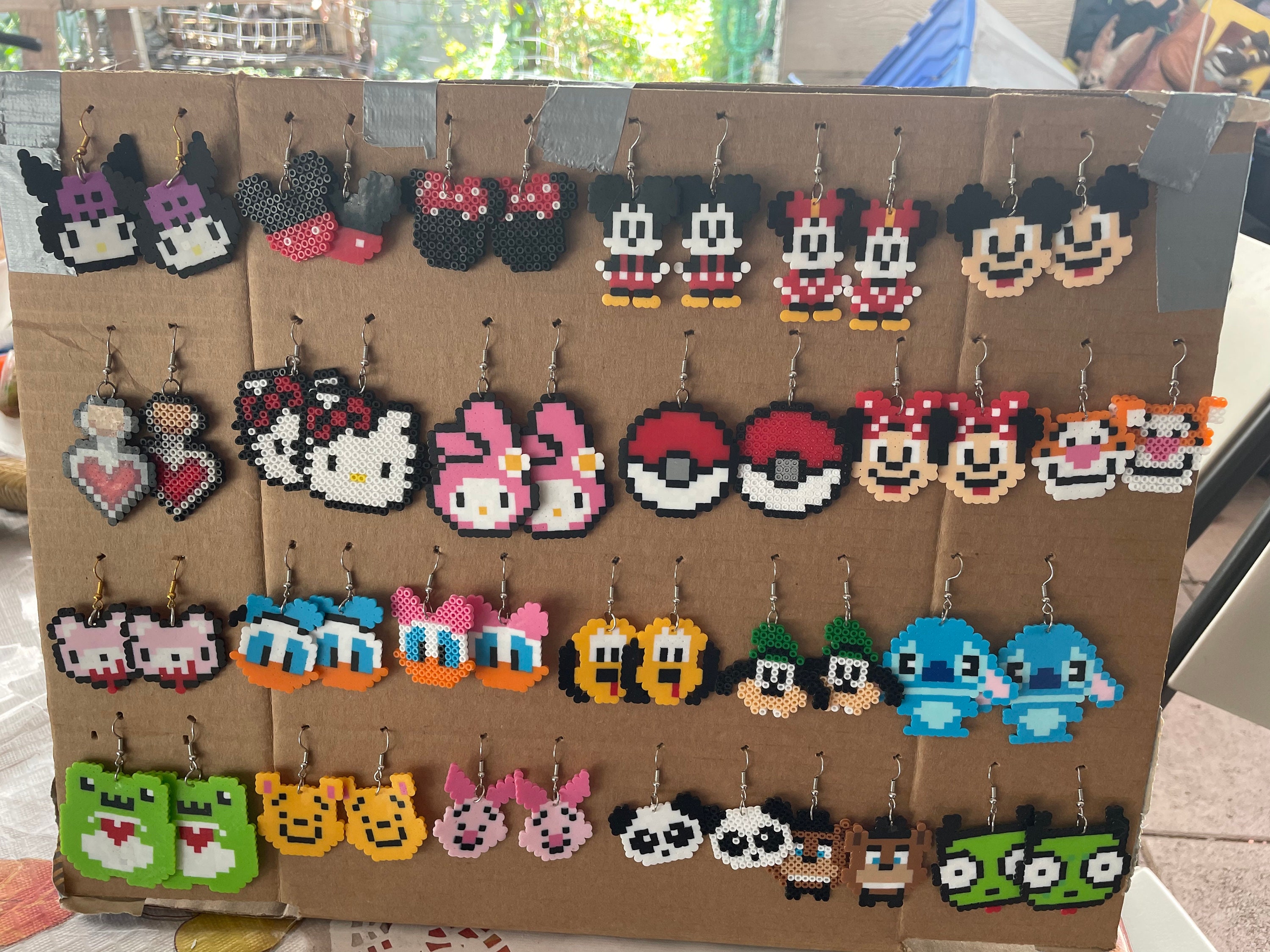Perler Bead Earrings - Etsy