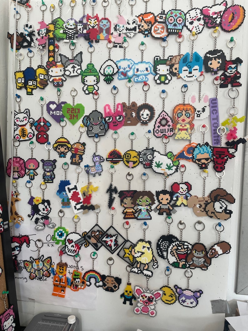Perler Bead Keychains - Etsy