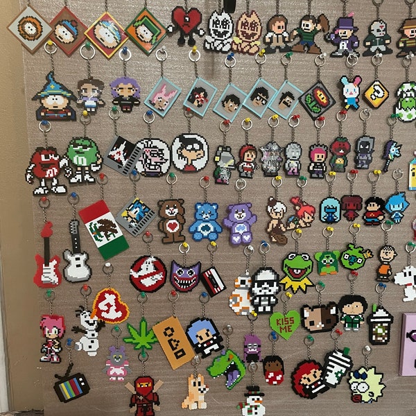 Perler Bead Keychain - Etsy