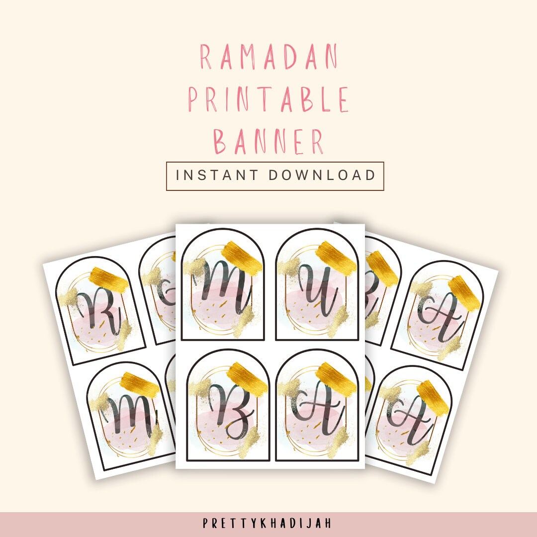 Ramadan Banner, Ramadan Decor, Ramadan Mubarak Sign, Ramadan ...
