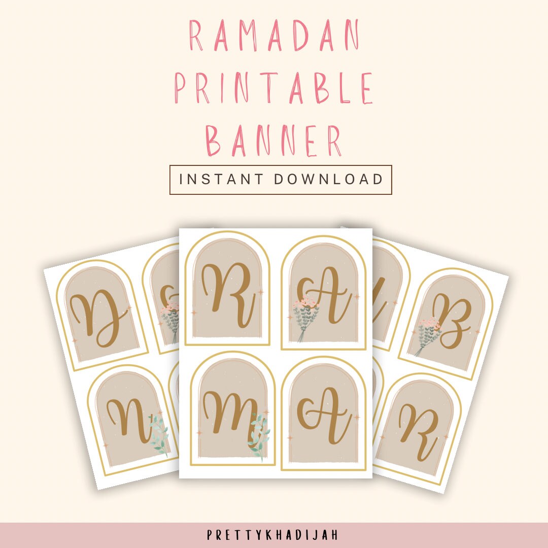 Ramadan Banner, Ramadan Decor, Ramadan Mubarak Sign, Ramadan ...