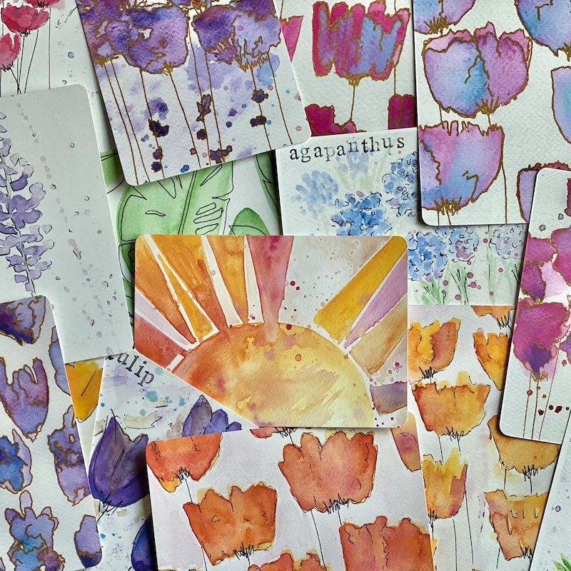 Watercolor Postcards - Etsy