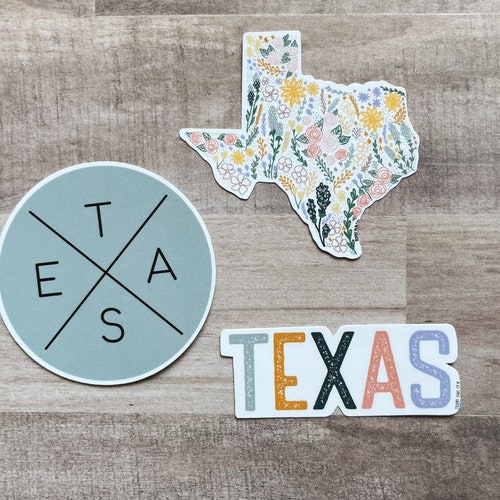 Texas Sticker Pack Texas Stickers Texas State Stickers - Etsy