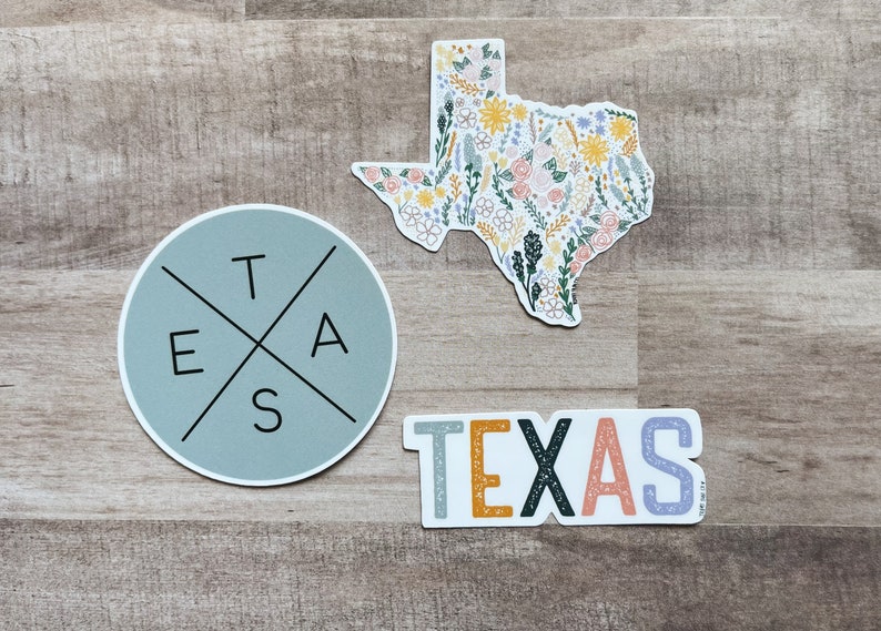 Texas Sticker Pack Texas Stickers Texas State Stickers - Etsy