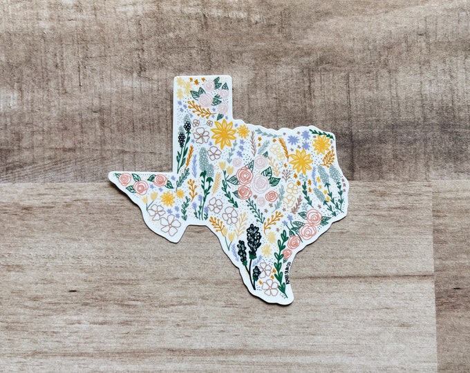 Texas Sticker Pack, Texas Stickers, Texas State Stickers, Texas Flowers ...