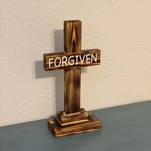 Wood Cross FORGIVEN Cross BLESSED Cross PRAY Cross - Etsy