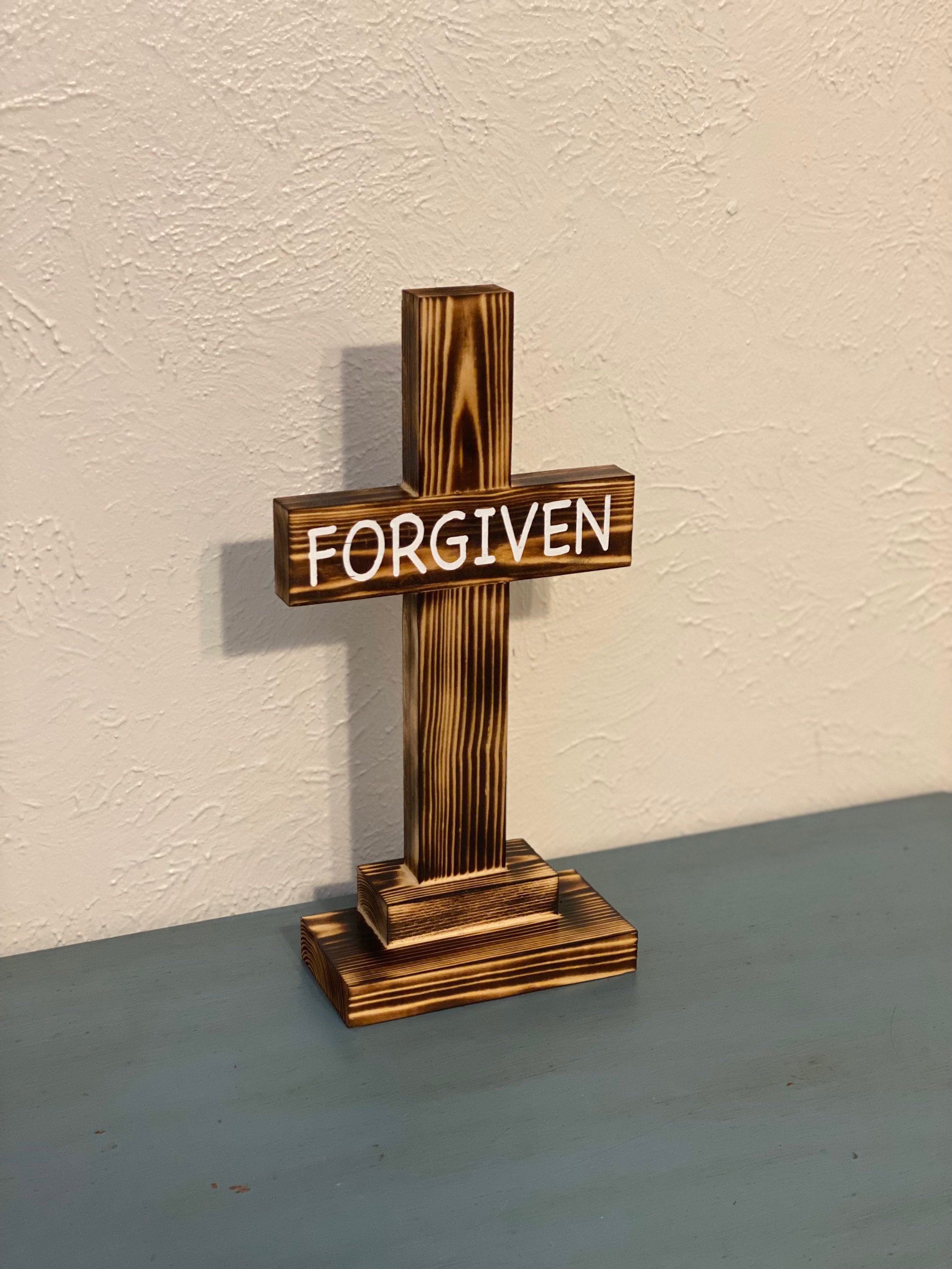 Wood Cross FORGIVEN Cross BLESSED Cross PRAY Cross - Etsy