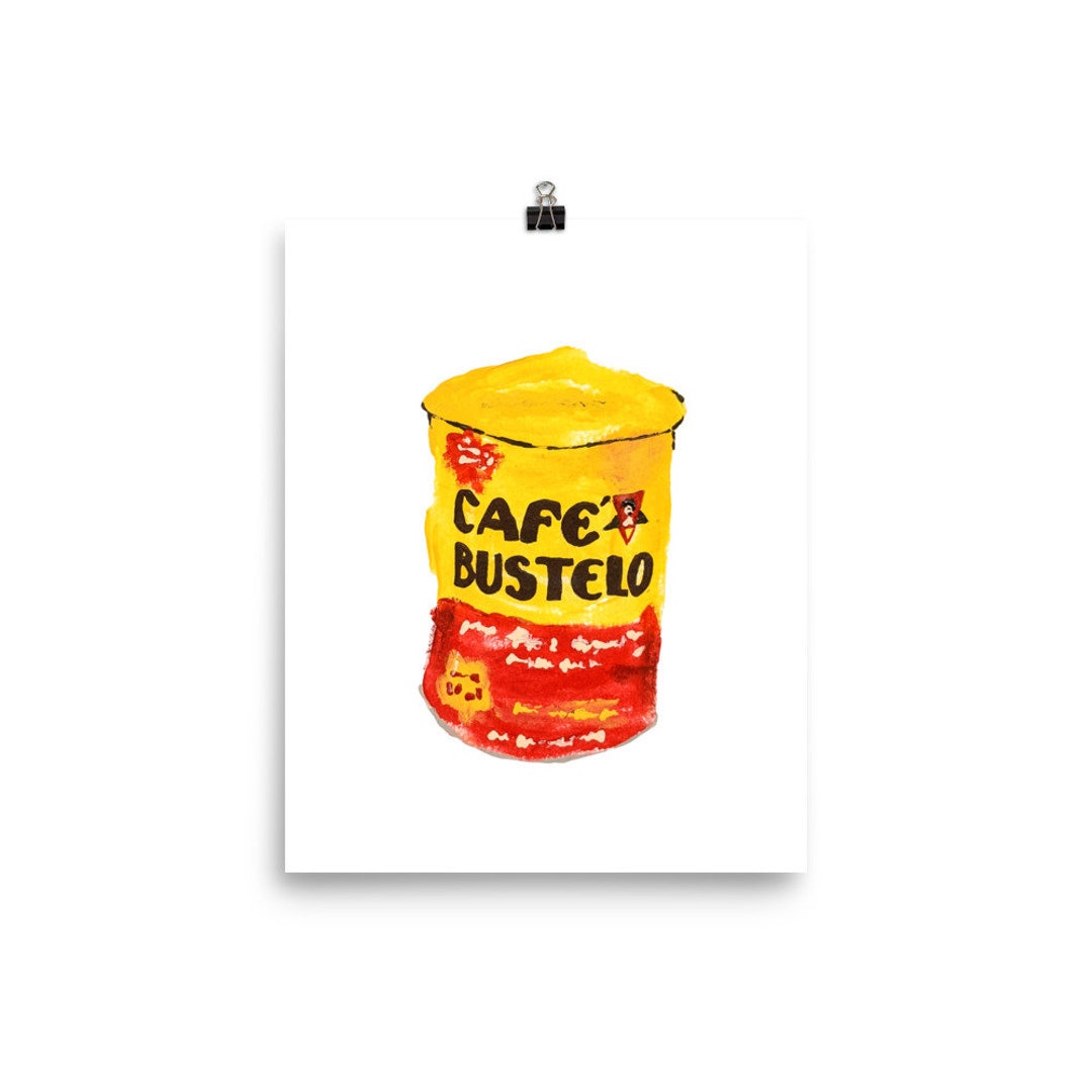 Cafe Bustelo - Cuban Coffee Abstract Painting 8.5x11 Art Print, Cute ...