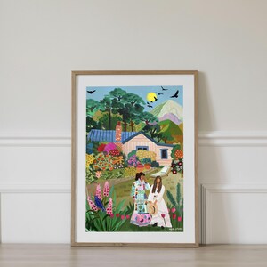 In the Garden / Travel Illustration / Art Print / A5, A4, A3, A2 / Wall ...