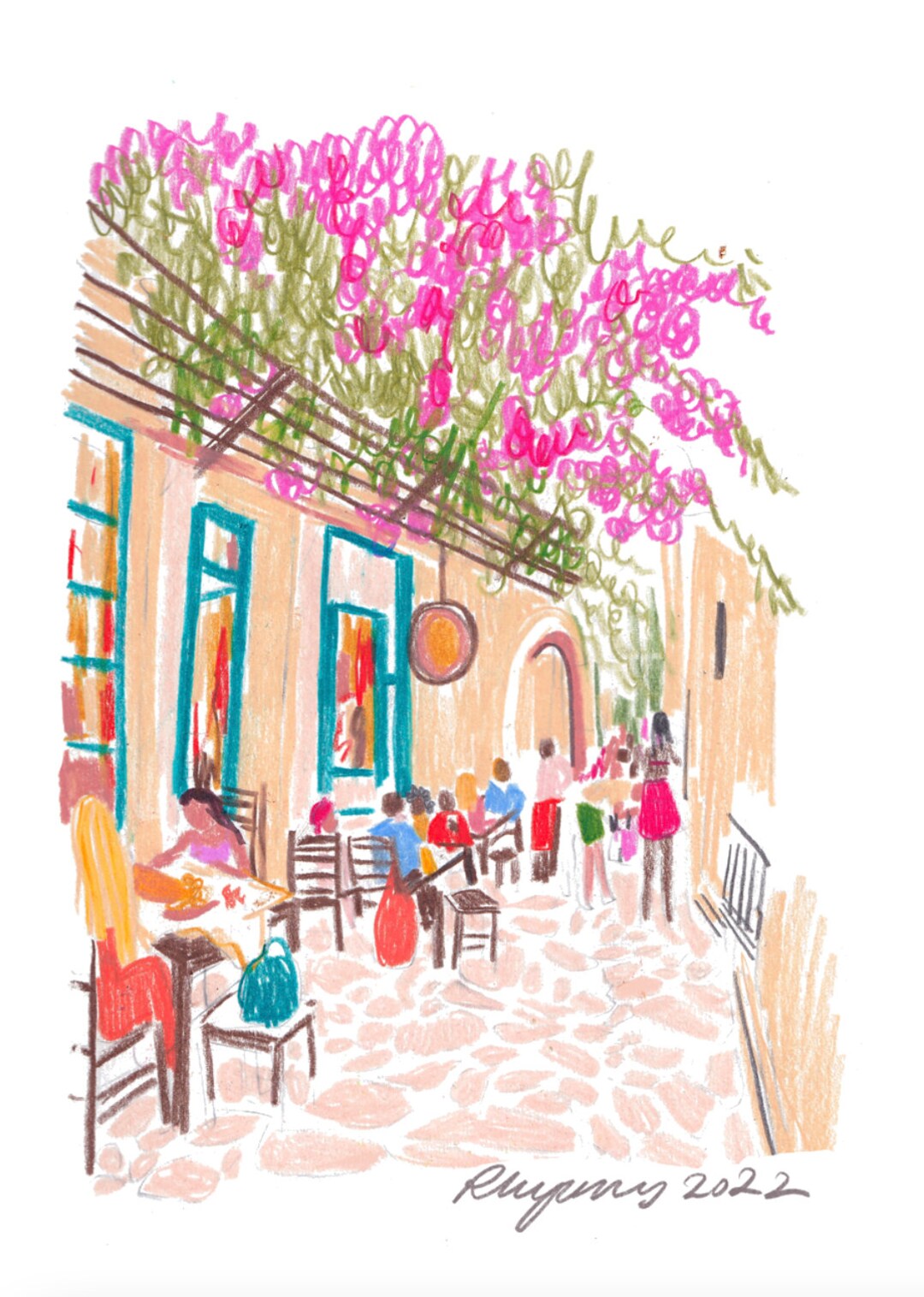 Plaka Sketch/ Travel Illustration / Art Print / A5, A4, A3, A2 / Wall ...