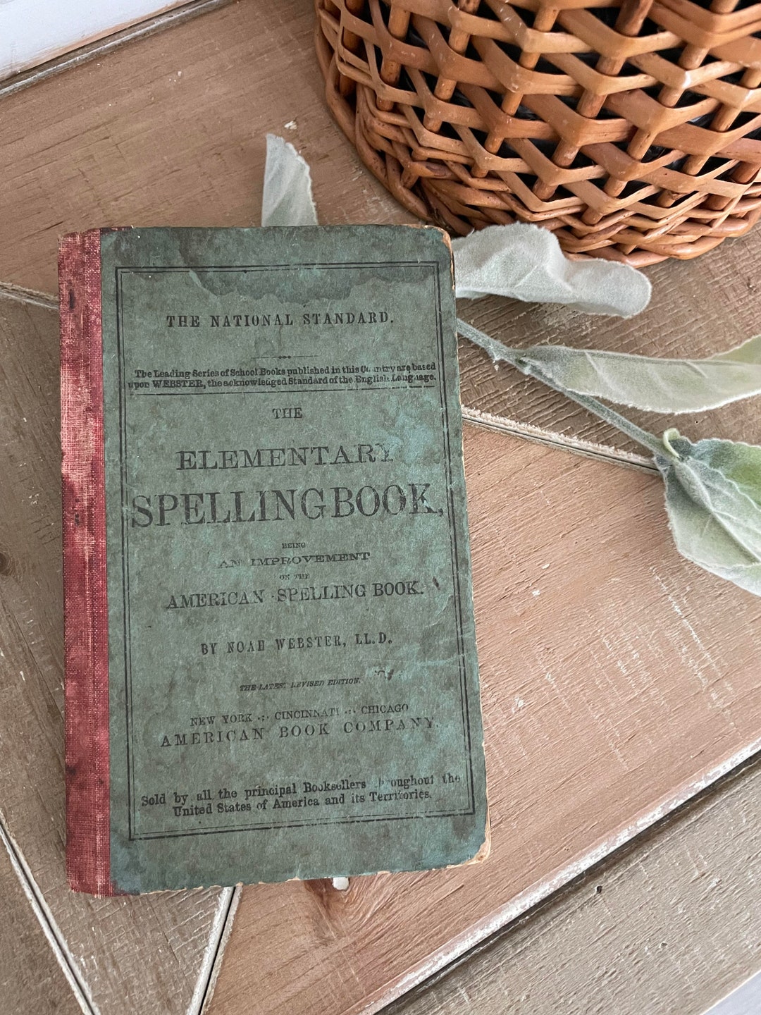 The Elementary Spelling Book, Noah Webster, Antique Student Spelling ...