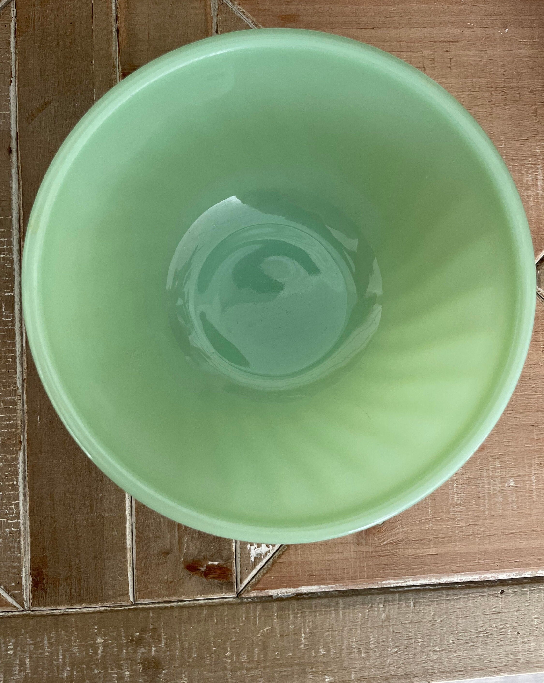 7 Vintage Jadeite Swirl Mixing Bowl, Fire King Swirl Mixing Bowl ...