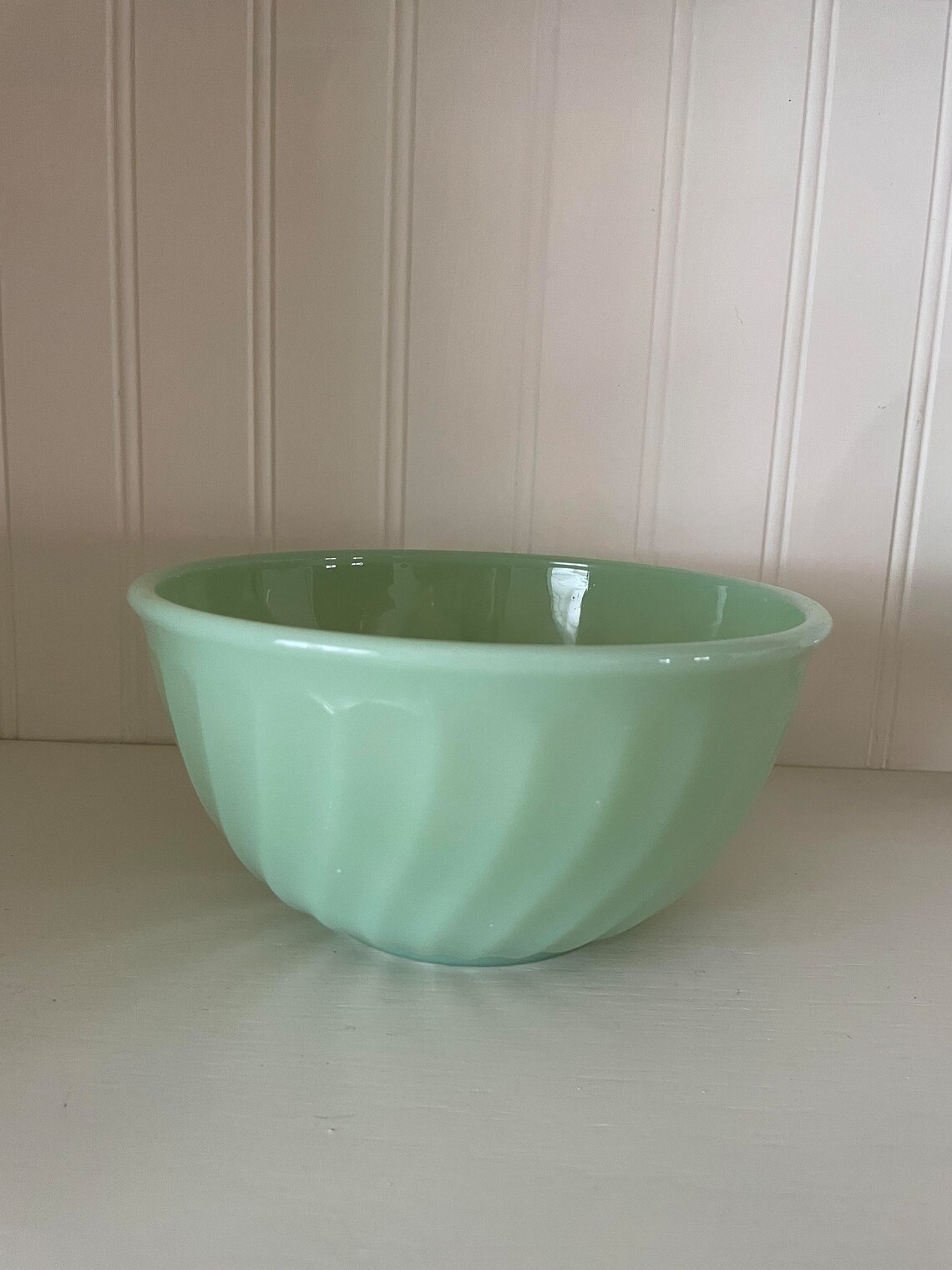 7 Vintage Jadeite Swirl Mixing Bowl, Fire King Swirl Mixing Bowl ...