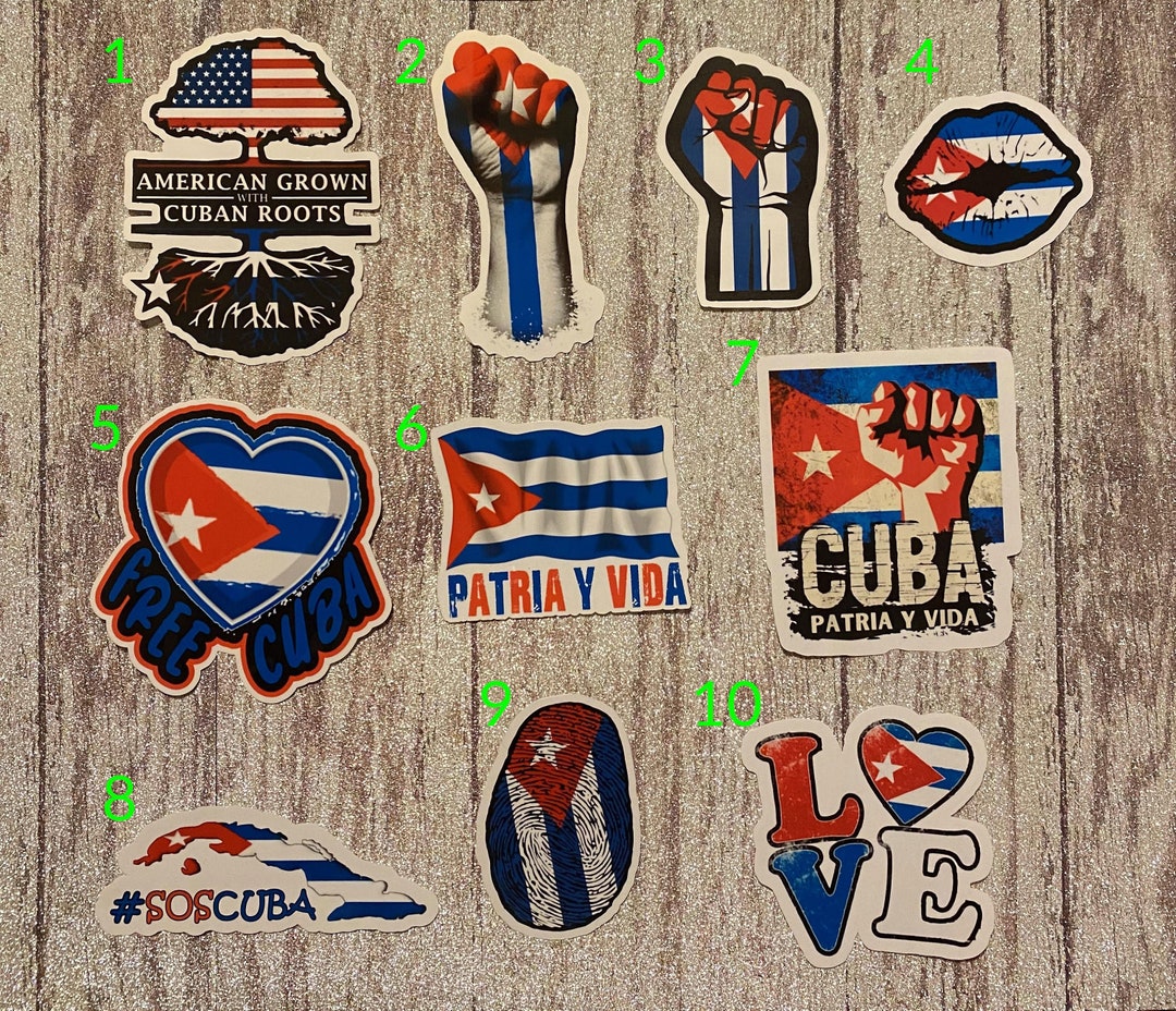 Support Cuba Stickers soscuba Patria Y Vida Free Cuba Cuban Roots ...