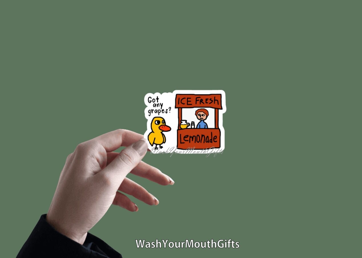 Got Any Grapes Duck Song Sticker Funny Stickers - Etsy