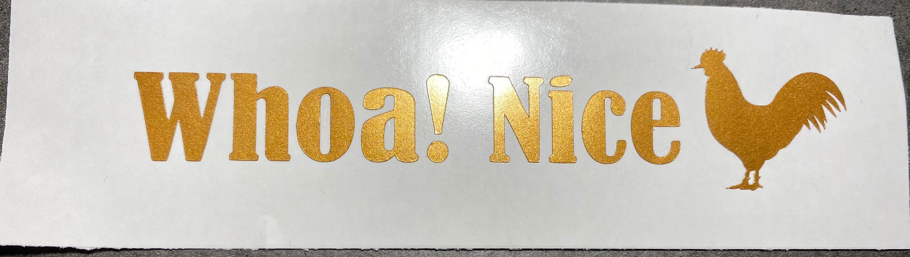 Funny Sticker Vinyl Decal Cock Not Impressed Opposite of: Whoa Nice ...