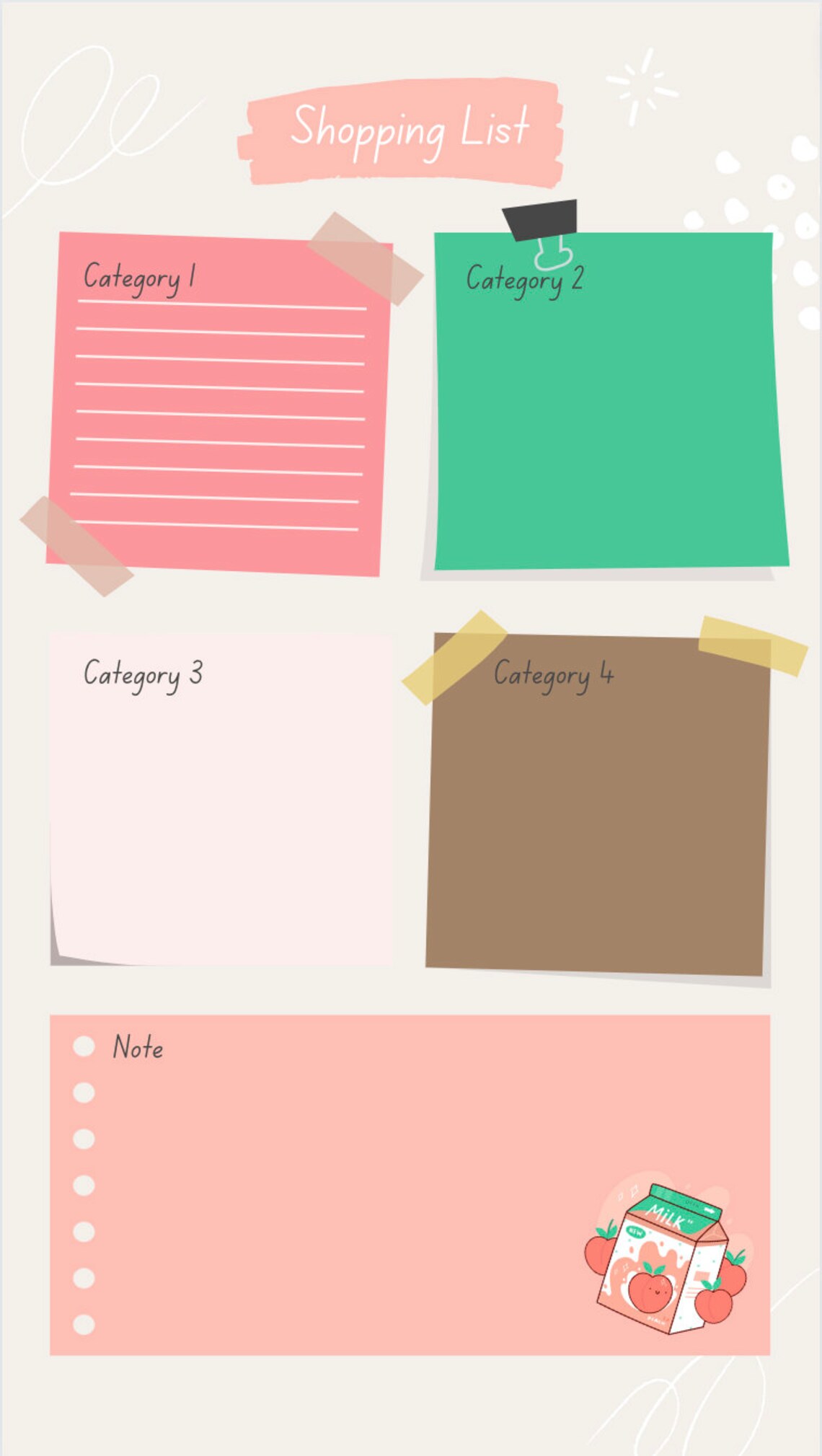 Peach Cow Digital Download Weekly Planner Set - Etsy