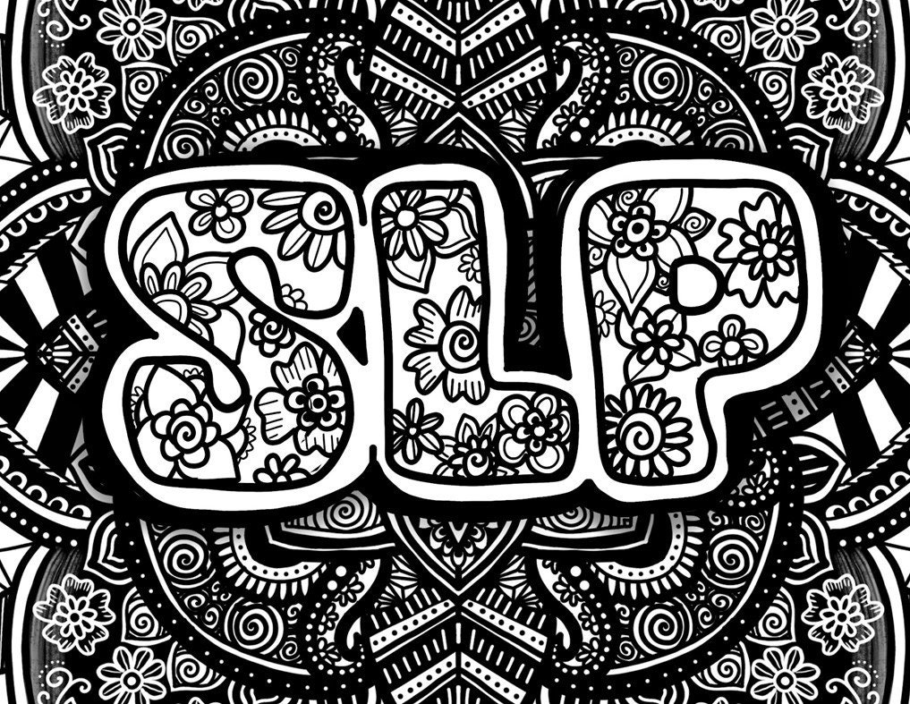 SLP Zentangle Coloring Page - Etsy