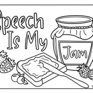 Speech is My Jam Coloring Page-instant DOWNLOAD - Etsy