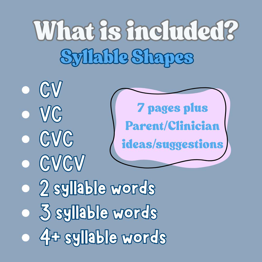 I-spy Speech Therapy Printable (syllable Shapes)– Motor Planning ...