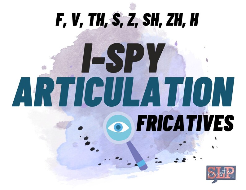 I-spy Speech Therapy Printable (fricatives)– Articulation | WH ...