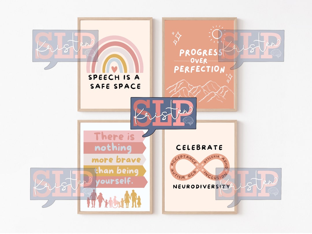 SLP Neurodiversity and Inspirational Trendy Posters-instant DOWNLOAD - Etsy
