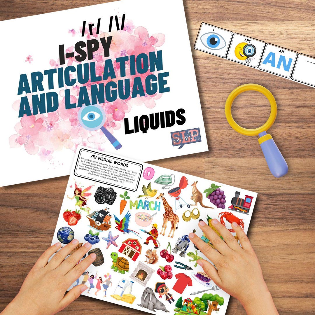 I-spy Speech Therapy Printable (/r/ & /l/)– Articulation Practice for ...