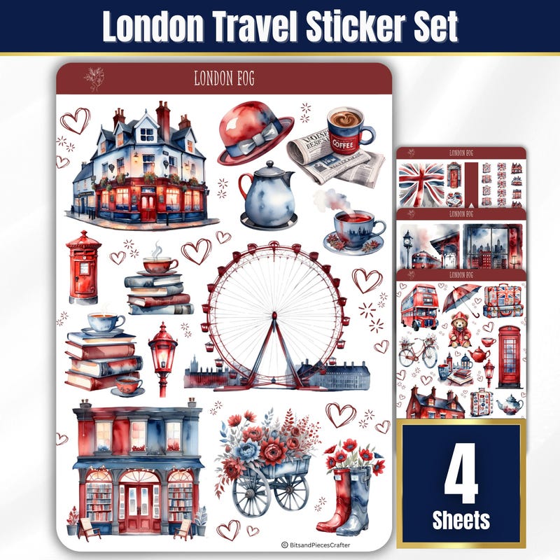 London Stickers - Etsy