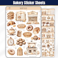 Bakery Stickers - Mini Sticker Sheet - Bread - Cute - Kawaii ...