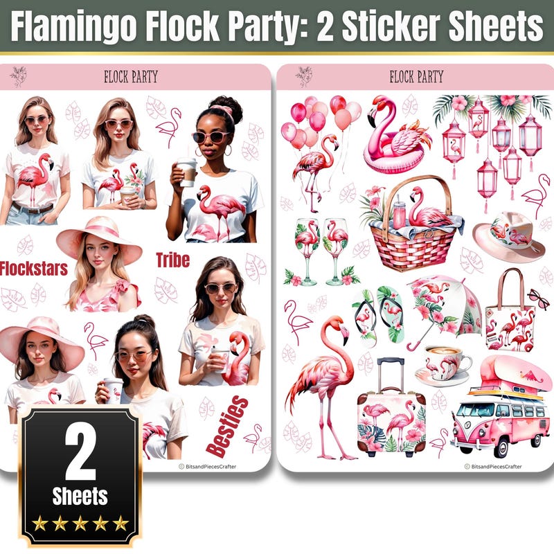 Flamingo Planner - Etsy