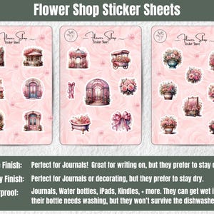 Floral Sticker Sheets, Flower Sticker Set, Journalling Stickers ...
