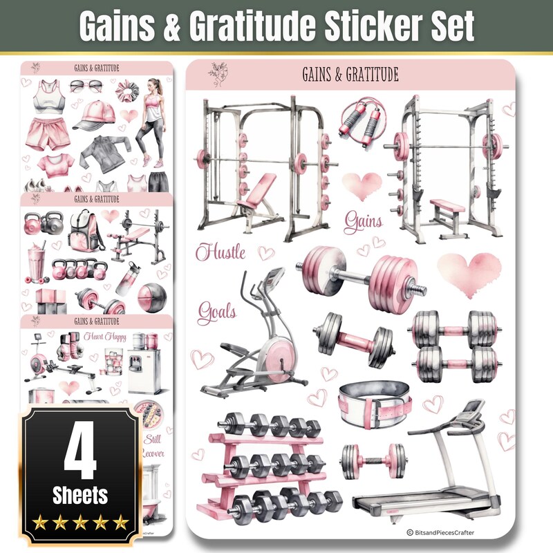 Workout Stickers - Etsy