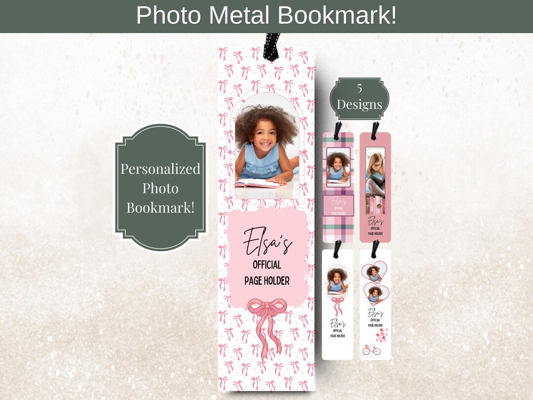 Custom Photo Bookmark, Personalized Bookmark, Metal Photo Bookmark ...