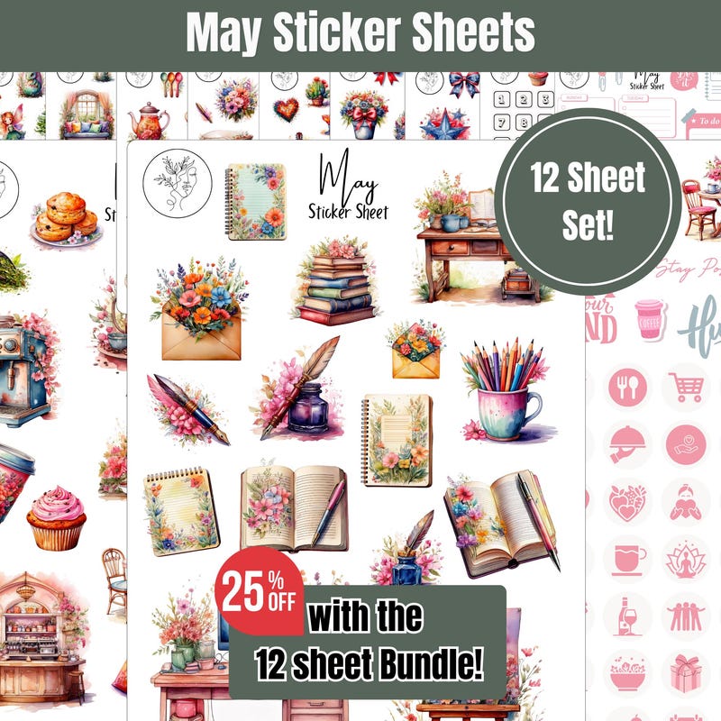 Spring Stickers - Etsy