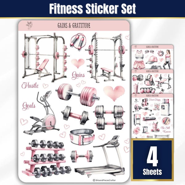 Workout Stickers - Etsy