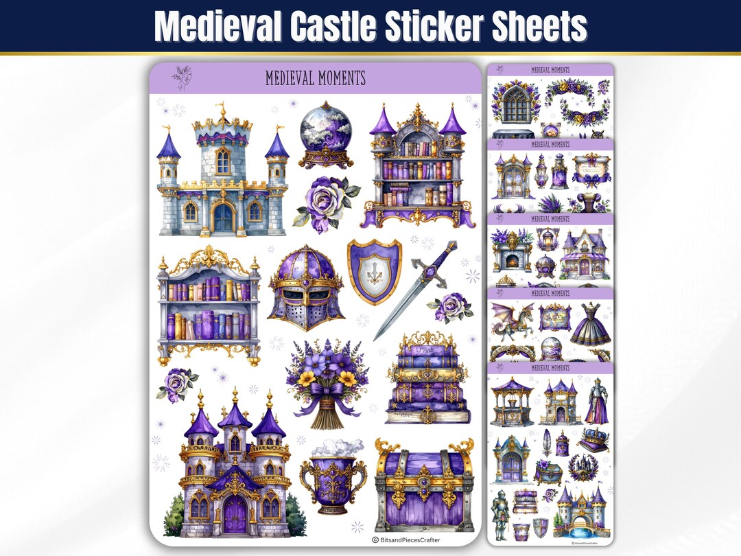 Medieval Moments Sticker Sheets for Planner, Fantasy & Medieval ...