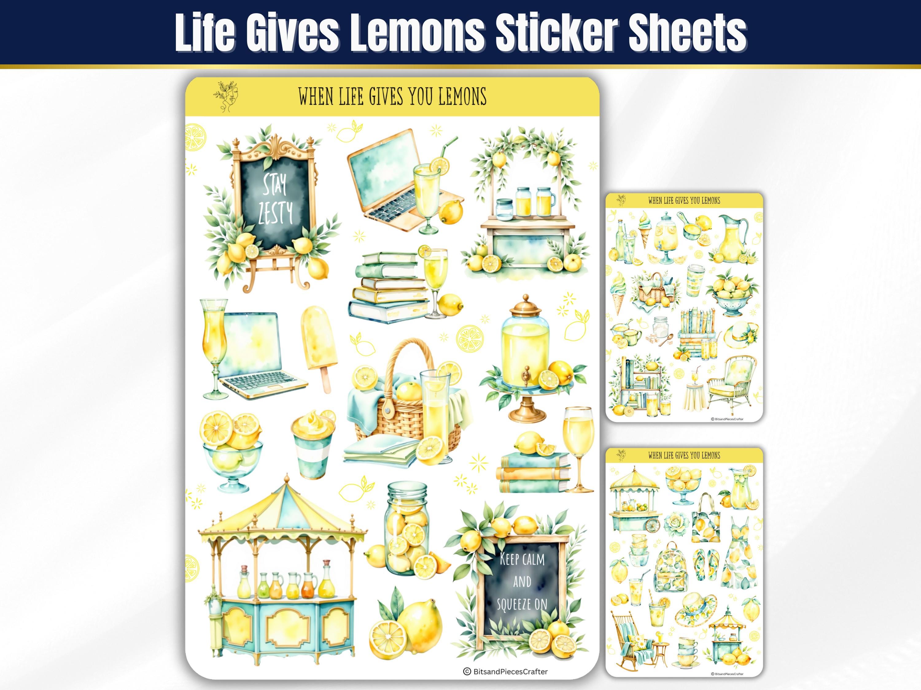 When Life Gives You Lemons Sticker Sheets, Journal and Planner Stickers ...
