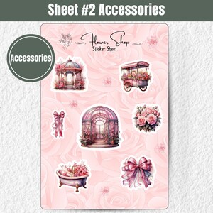 Floral Sticker Sheets, Flower Sticker Set, Journalling Stickers ...
