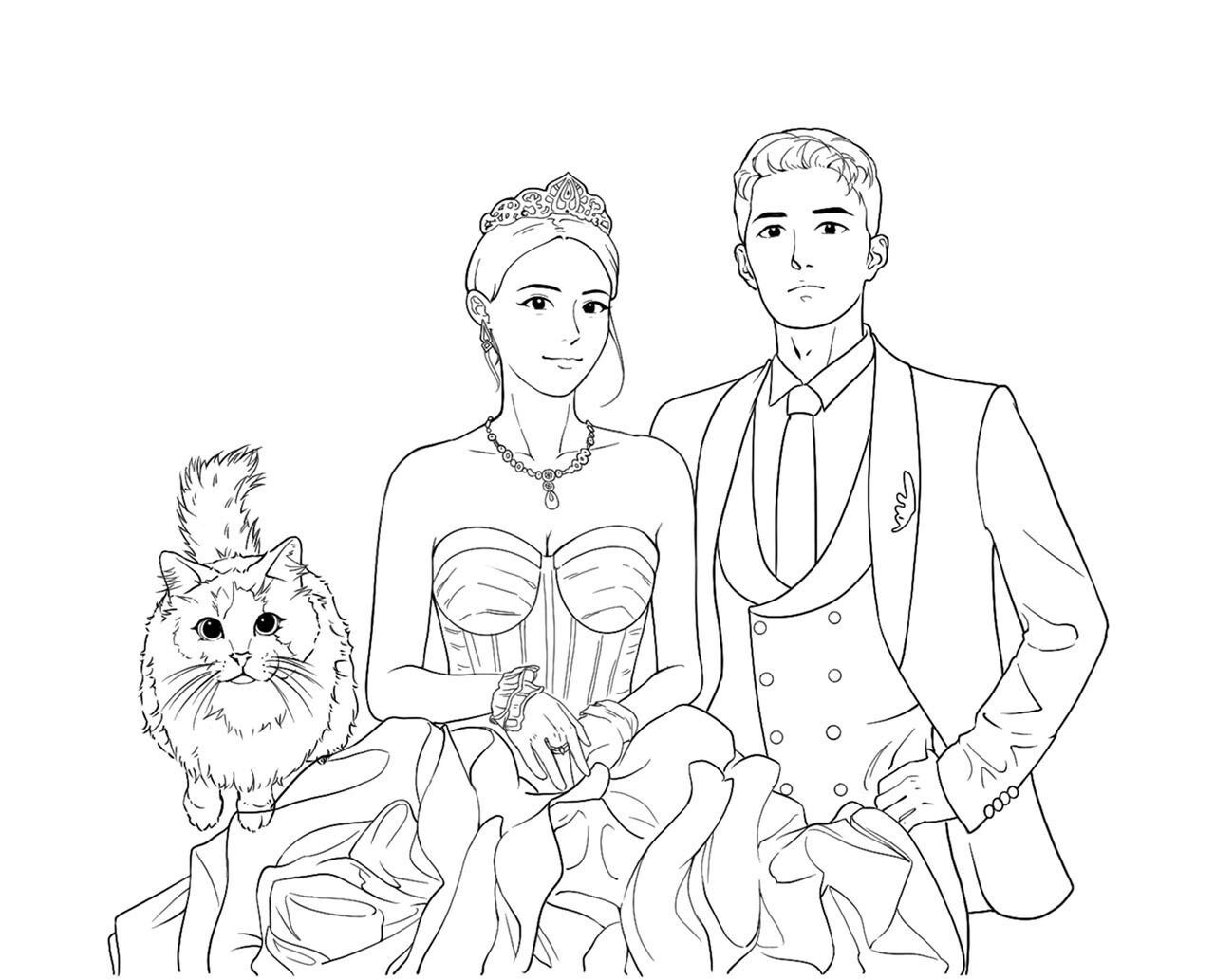 Customized Wedding Outline Drawing From Photo; Perfect for Wedding Logo ...