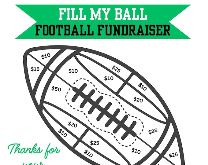 Fill My Football Fundraiser Sheet - Etsy