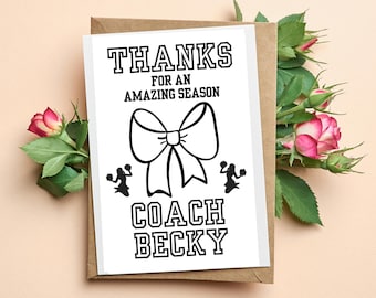 Merci Coach Card à colorier à imprimer | PERSONNALISÉE Merci carte d ...