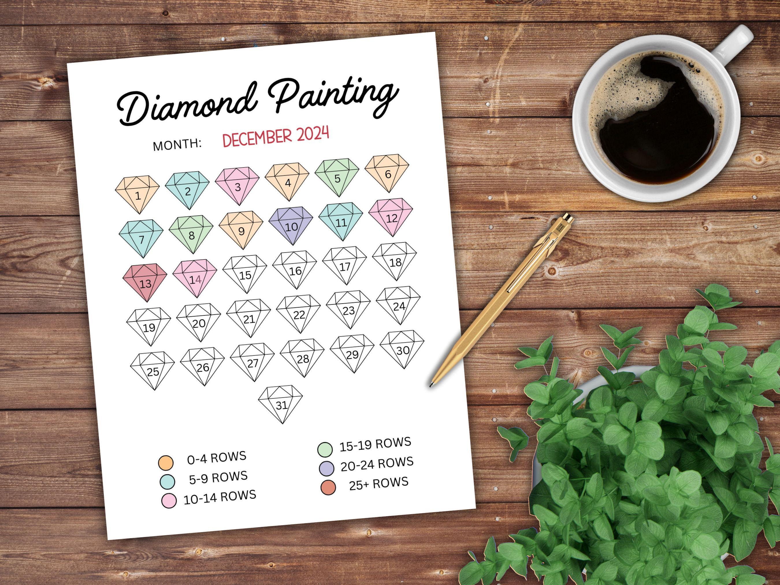 Diamond Painting Tracker PRINTABLE Journal Page A4 8.5x11 Habit Tracker ...
