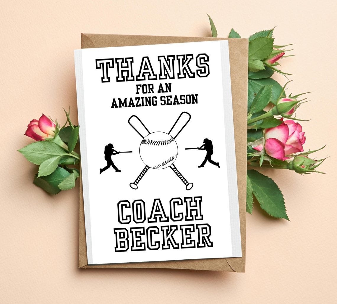 Merci Coach Card à colorier à imprimer | PERSONNALISÉE Merci carte d ...