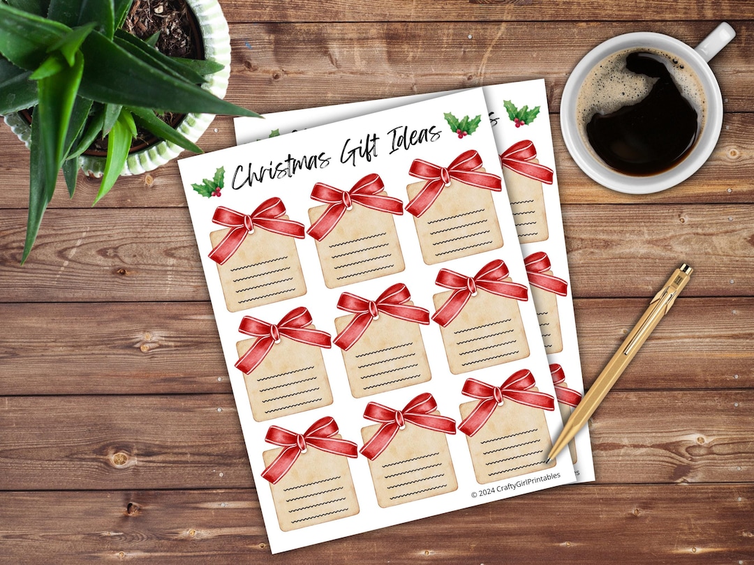 Christmas Gift List Printable Christmas Journal Page Planner Page ...