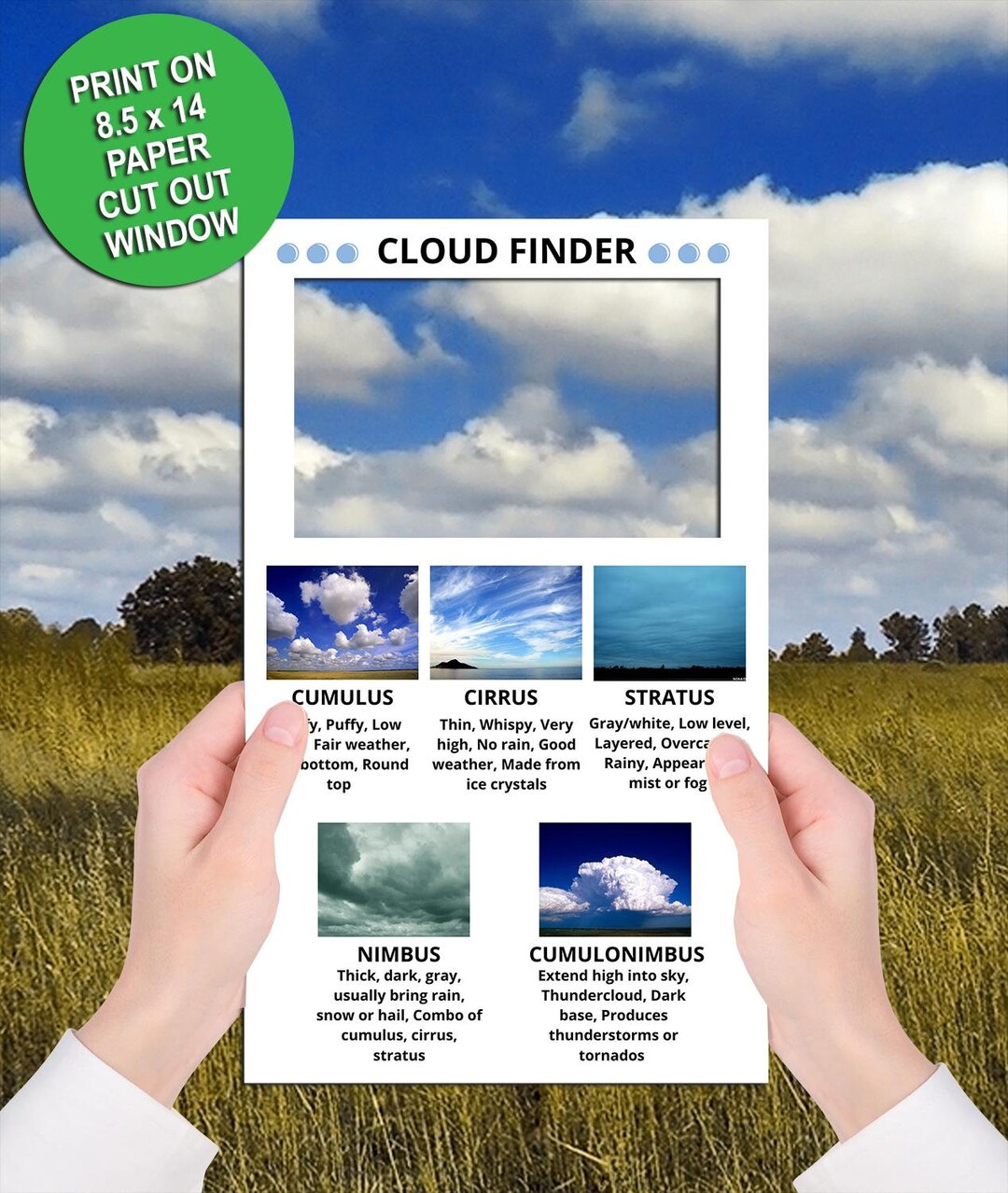 Cloud Identification Viewer Identifier Hunt Printable Finder Cloud Type ...