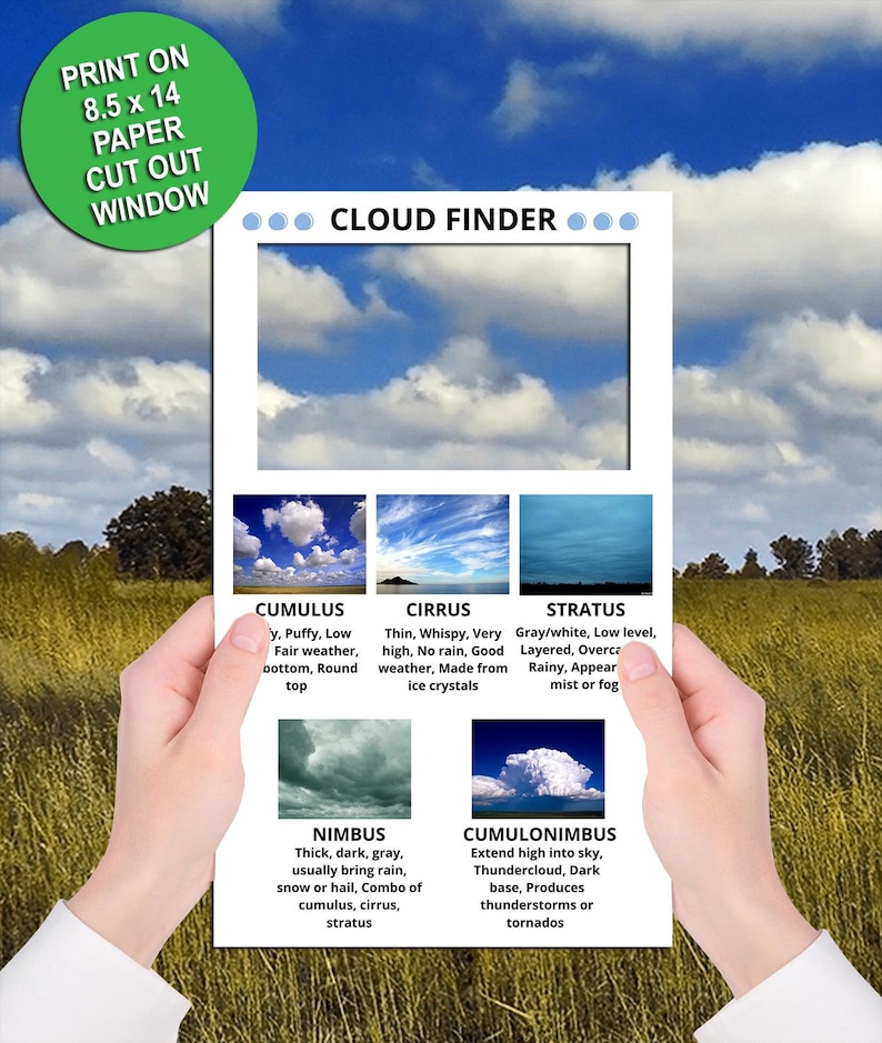 Cloud Identification Viewer Identifier Hunt Printable Finder Cloud Type ...