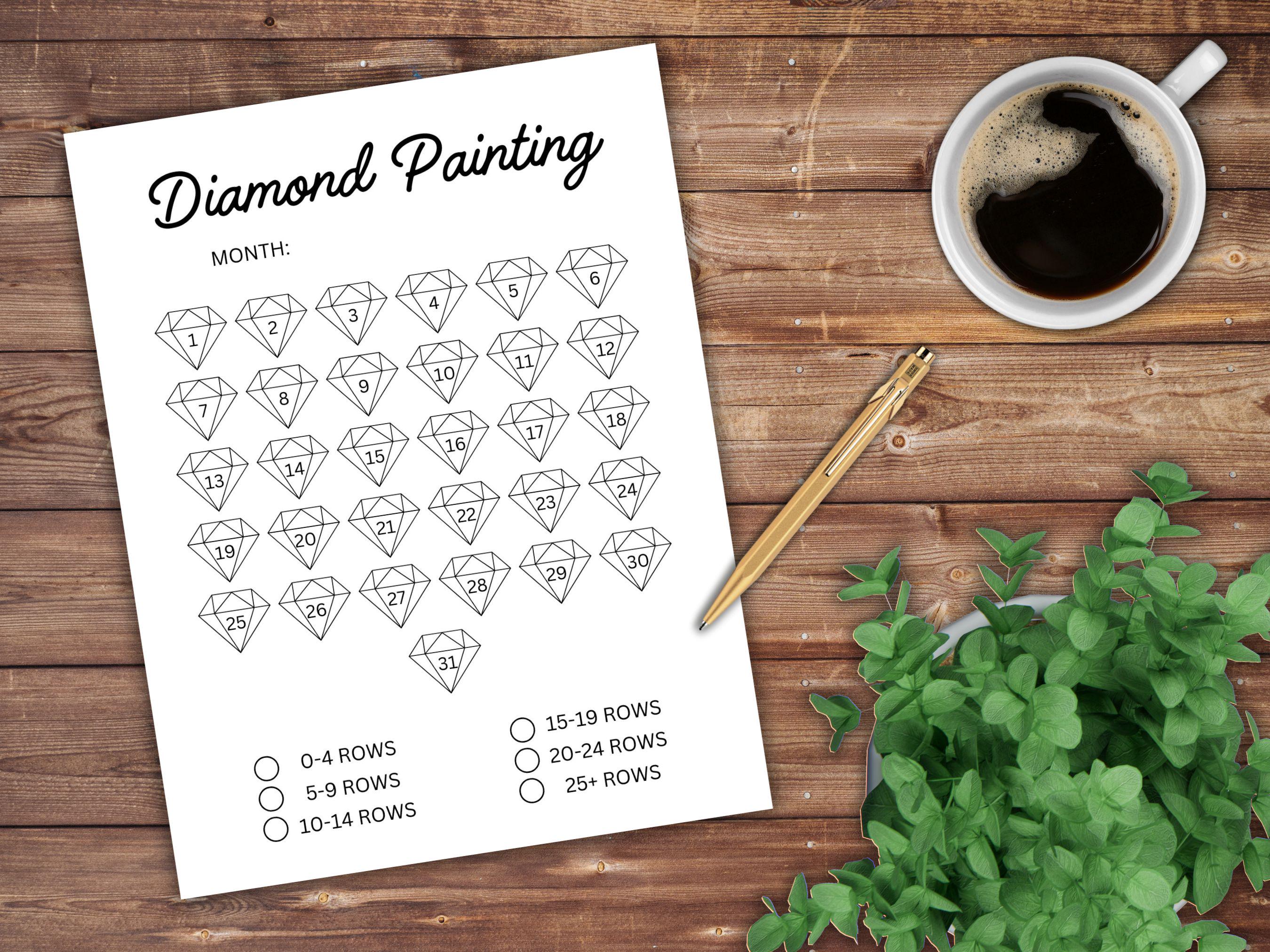 Diamond Painting Tracker PRINTABLE Journal Page A4 8.5x11 Habit Tracker ...
